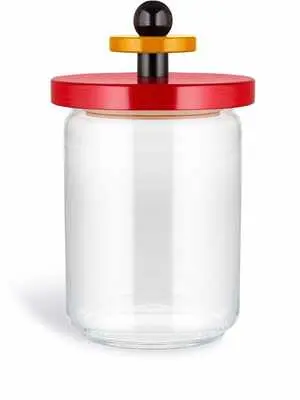 ALESSI 100 Values Collection Glass Jar - White