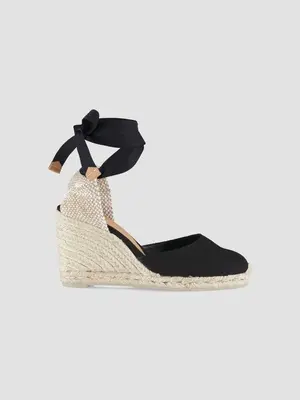 CastaÑer Carina Espadrille Wedges - Black