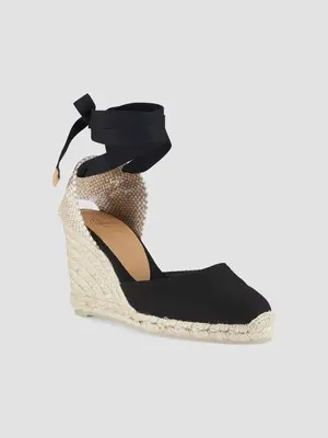 CastaÑer Carina Espadrille Wedges - Black