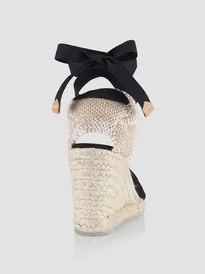 CastaÑer Carina Espadrille Wedges - Black