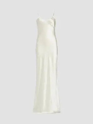 NILI LOTAN Cami Silk Charmeuse Gown - Ivory