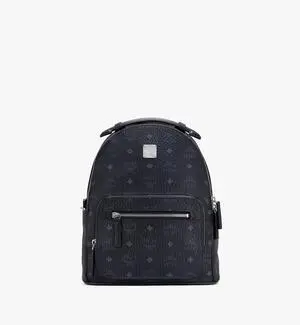 Mcm Stark Backpack In Visetos Monogram Canvas - Black