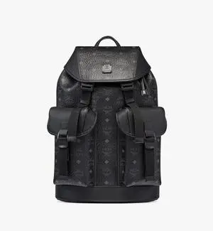 Mcm Brandenburg Visetos Monogram Backpack - Black