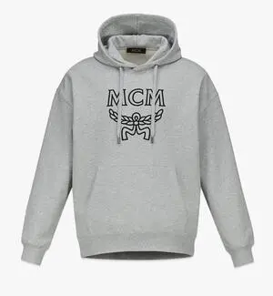 Mcm Logo Hoodie Heather Grey