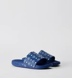 Mcm Monogram Rubber Slides - Limoges