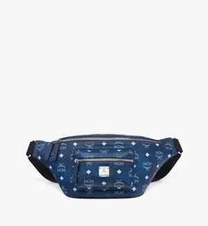 Mcm Fursten Belt Bag In Visetos Monogram - Blue Visetos