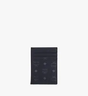 Mcm Card Case In Visetos Original - Black