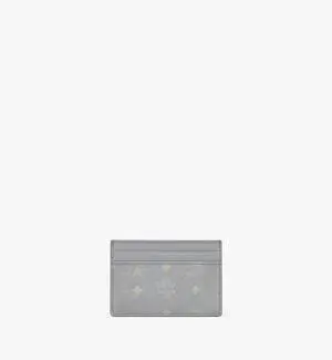 Mcm Card Case In Visetos Original Misty Gray Visetos