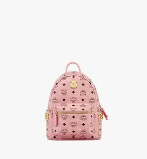 Mcm Stark Side Studs Backpack - Soft Pink