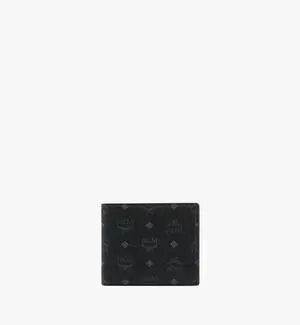 Mcm Bifold Wallet In Visetos Original Black