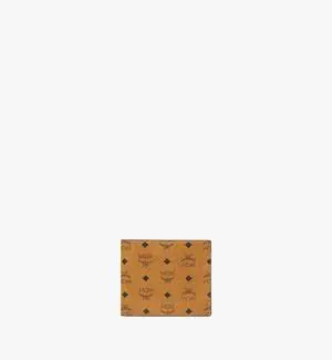 Mcm Bifold Wallet In Visetos Original Cognac