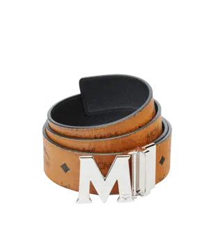 Mcm MCM Claus Reversible Belt Cognac / Silver