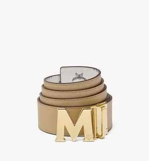 Mcm MCM Claus Reversible Belt Taupe/gold