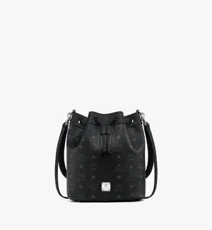 Mcm Dessau Drawstring Bucket Bag - Black