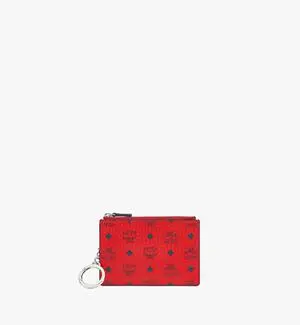 Mcm MCM Key Pouch In Visetos Original Candy Red