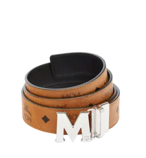 Mcm Claus M Reversible Belt Cognac