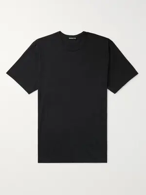 JAMES PERSE Lotus Slim-fit Cotton-jersey T-shirt - Black