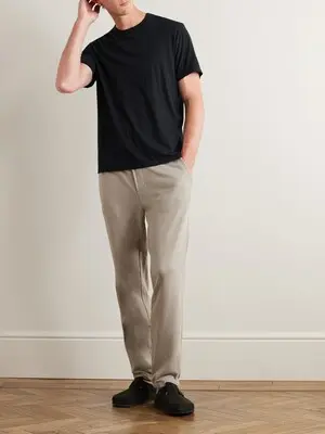 JAMES PERSE Luxe Lotus Slim-fit Cotton-jersey T-shirt - Black