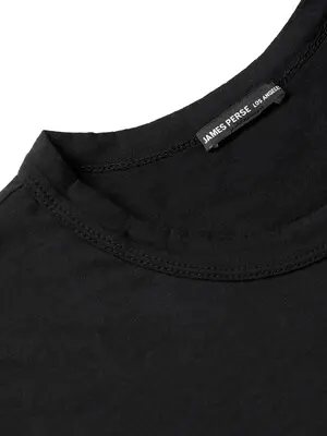 JAMES PERSE Luxe Lotus Slim-fit Cotton-jersey T-shirt - Black