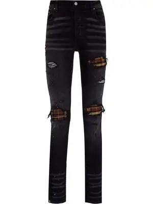 Amiri Ripped-finish Skinny Jeans - Black