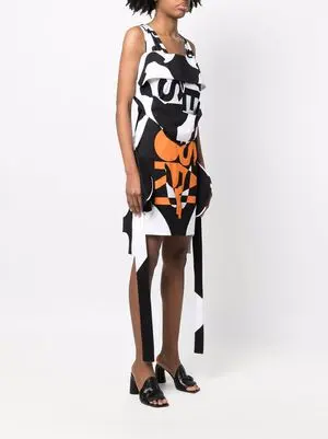 Burberry Panelled Graphic Print Mini Dress