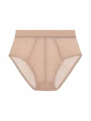 Dolce & Gabbana Dg-logo Tulle Briefs - Neutrals