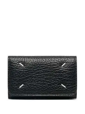 MAISON MARGIELA Four-stitch Leather Key Holder - Black