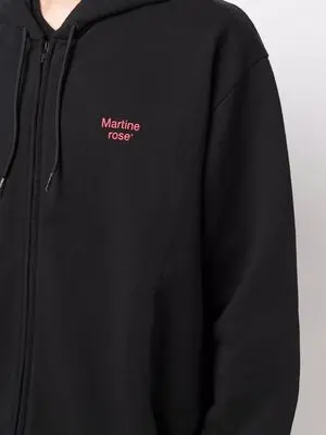 Martine Rose No Hang Up' Zip-Up Hoodie In Black - 36% Off