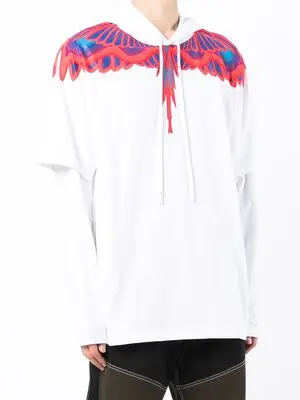 COUNTY OF MILAN Marcelo Burlon Feather-print Hoodie