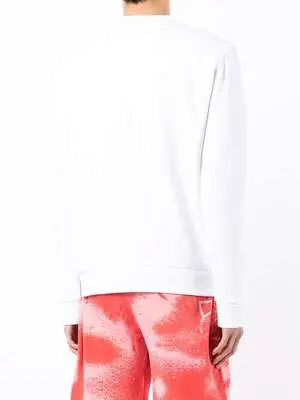 COUNTY OF MILAN Marcelo Burlon Embroidered Cotton Sweatshirt - White