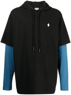 COUNTY OF MILAN Logo-print Layered Hoodie