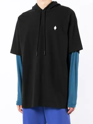 COUNTY OF MILAN Logo-print Layered Hoodie