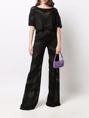 Just Cavalli Chevron-pattern Palazzo Pants