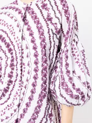 Giambattista Valli Floral-print Balloon-sleeves Blouse