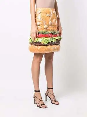 Moschino Sequin-embellished Hamburger Skirt