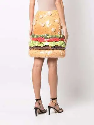 Moschino Sequin-embellished Hamburger Skirt