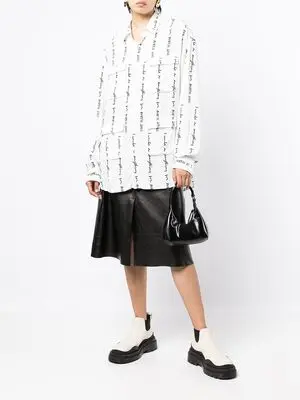 PORTS V Graphic-print Multi-pocket Shirt - White