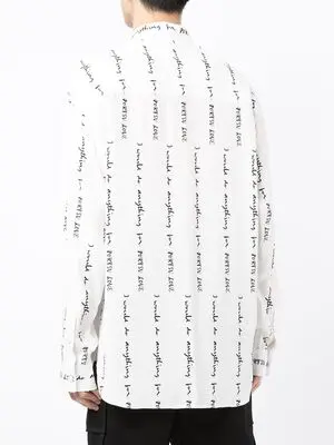 PORTS V Graphic-print Multi-pocket Shirt - White