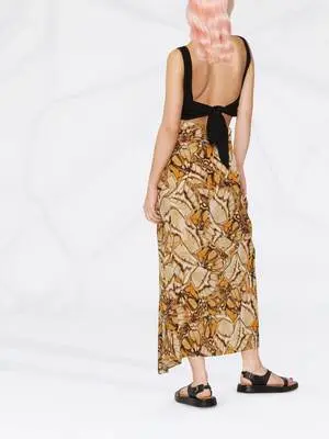 Alberta Ferretti Butterfly-print Skirt