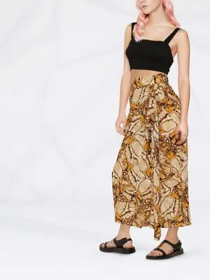 Alberta Ferretti Butterfly-print Skirt