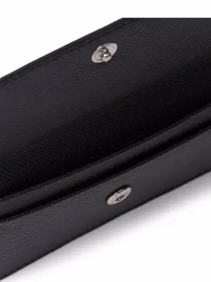 Prada Triangle-logo Saffiano Leather Card Holder