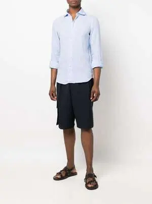 FINAMORE 1925 Long-sleeve Linen Shirt