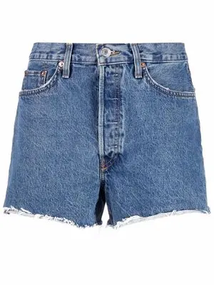 RE/DONE 90s High-waist Denim Shorts - Blue