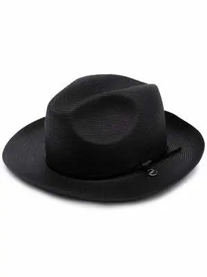 FILIPPO CATARZI Woven Paper-blend Sun Hat - Black