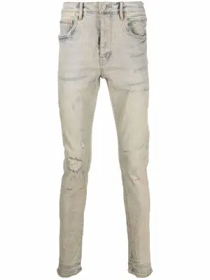 PURPLE BRAND Distressed Skinny Jeans - Blue