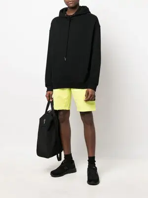 Stone Island Compass-patch Cotton Track Shorts - Yellow