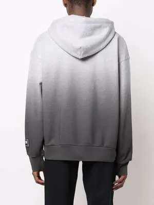 Versace Logo-print Gradient Hoodie - Grey