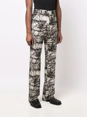 Amiri Graphic-print Flared Trousers
