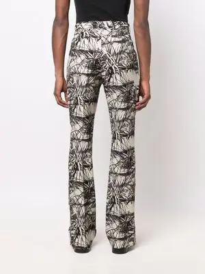 Amiri Graphic-print Flared Trousers
