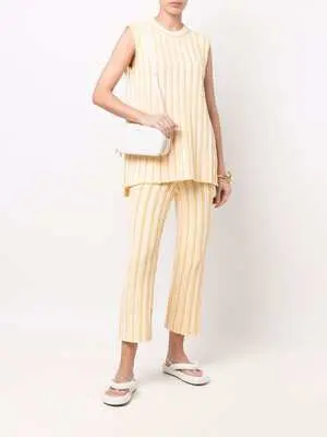 JIL SANDER Rib-knit Sleeveless Top - Yellow
